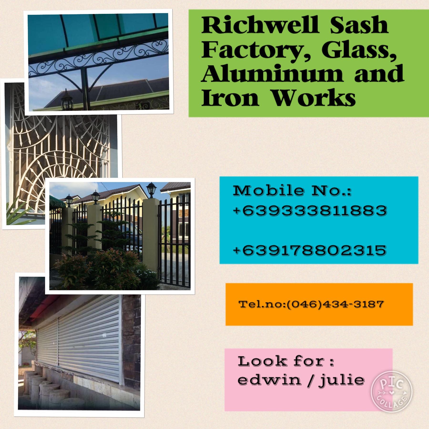 Richwell Sash Factory, Glass, Aluminum and Iron Works Kawit ...