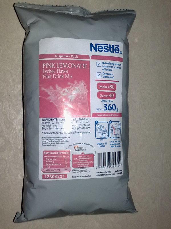 NESTLE PINK LEMONADE FRUIT DRINK MIX (LYCHEE FLAVOR) San Pablo ...